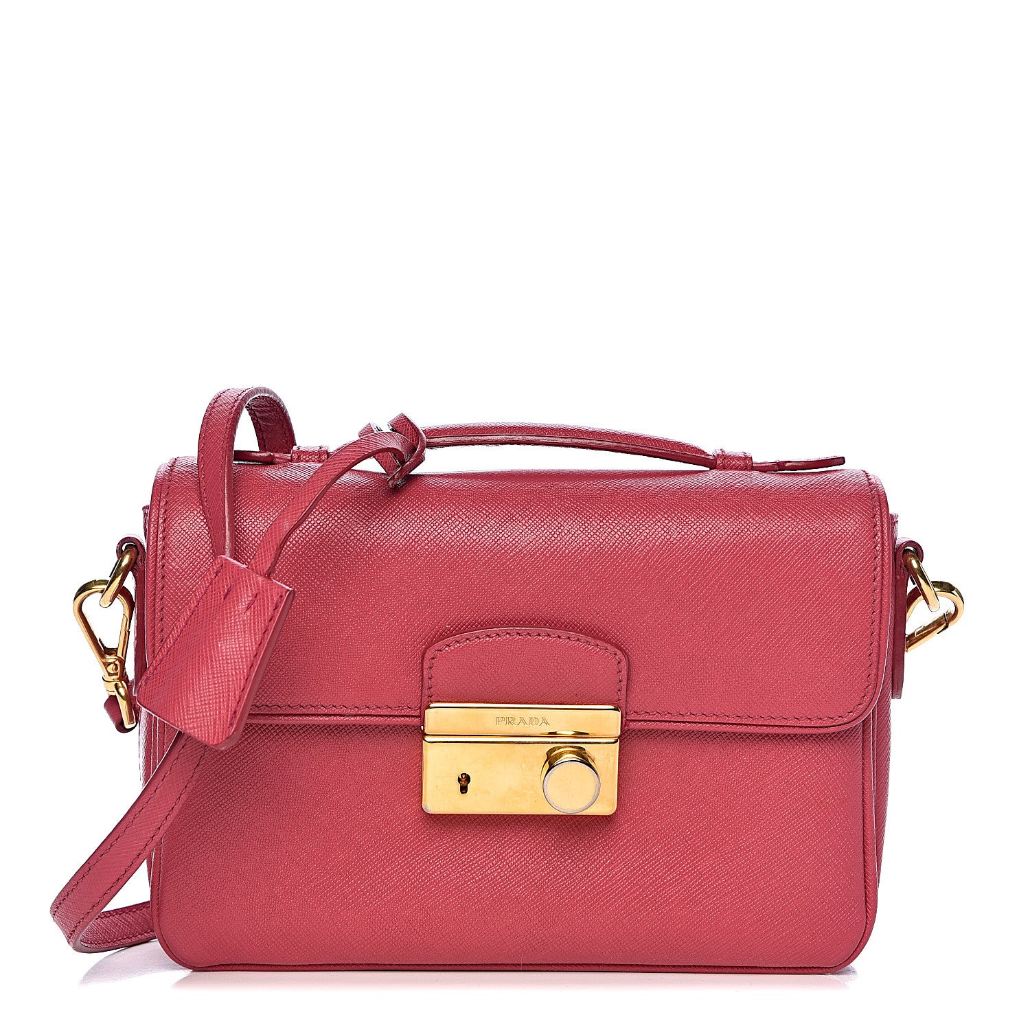 Prada Saffiano Lux Crossbody Peonia 480652 – FASHIONPHILE