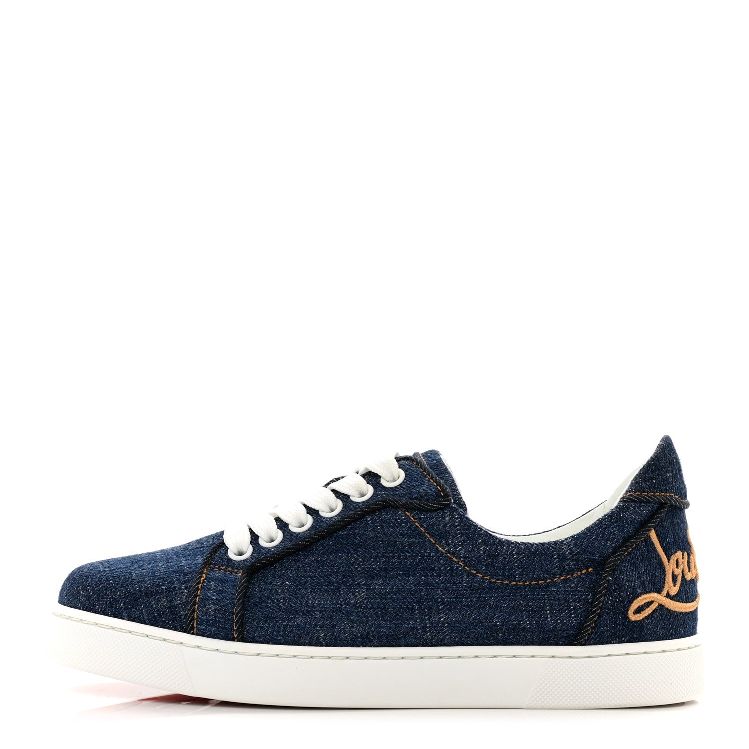 Christian Louboutin Miss Denim Elo Loubi Orlato Flat Sneakers 37 Denim ...