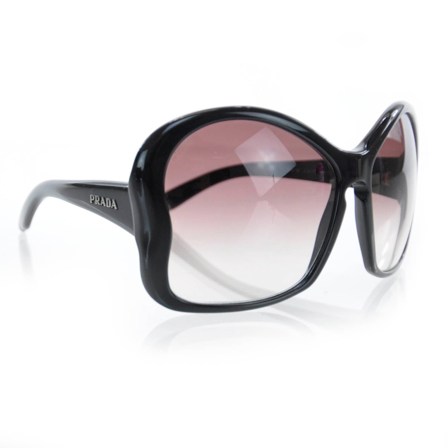 Prada Butterfly Frame Sunglasses SPR 18I Black 31403 – FASHIONPHILE