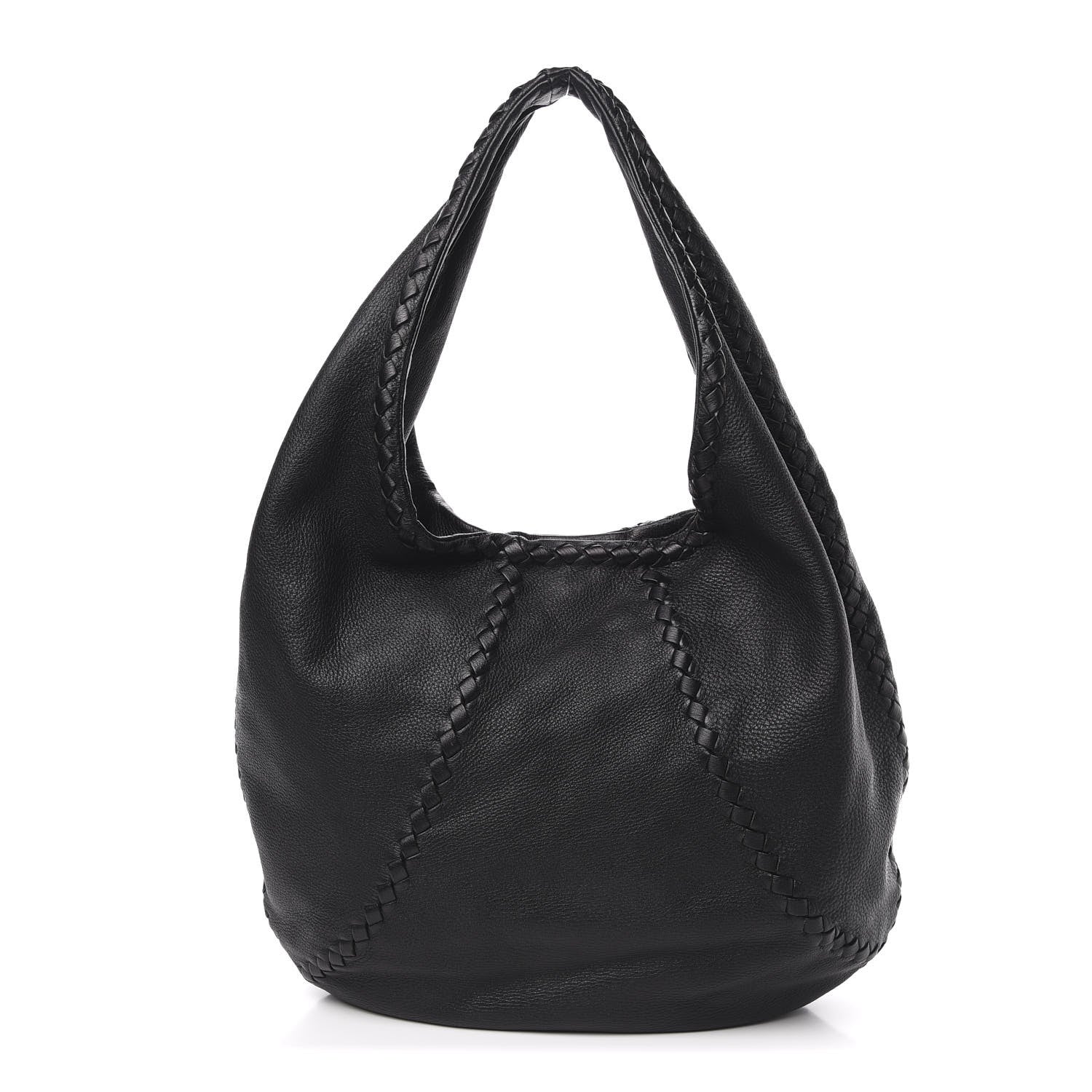 Bottega Veneta Cervo Deerskin Large Hobo Black 776507 – FASHIONPHILE