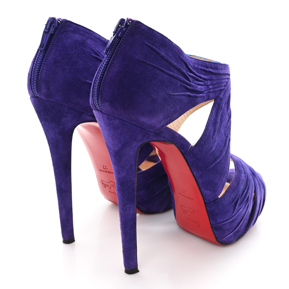 Christian Louboutin Velvet Bandra 140 Pumps 37 Purple 1782932 ...