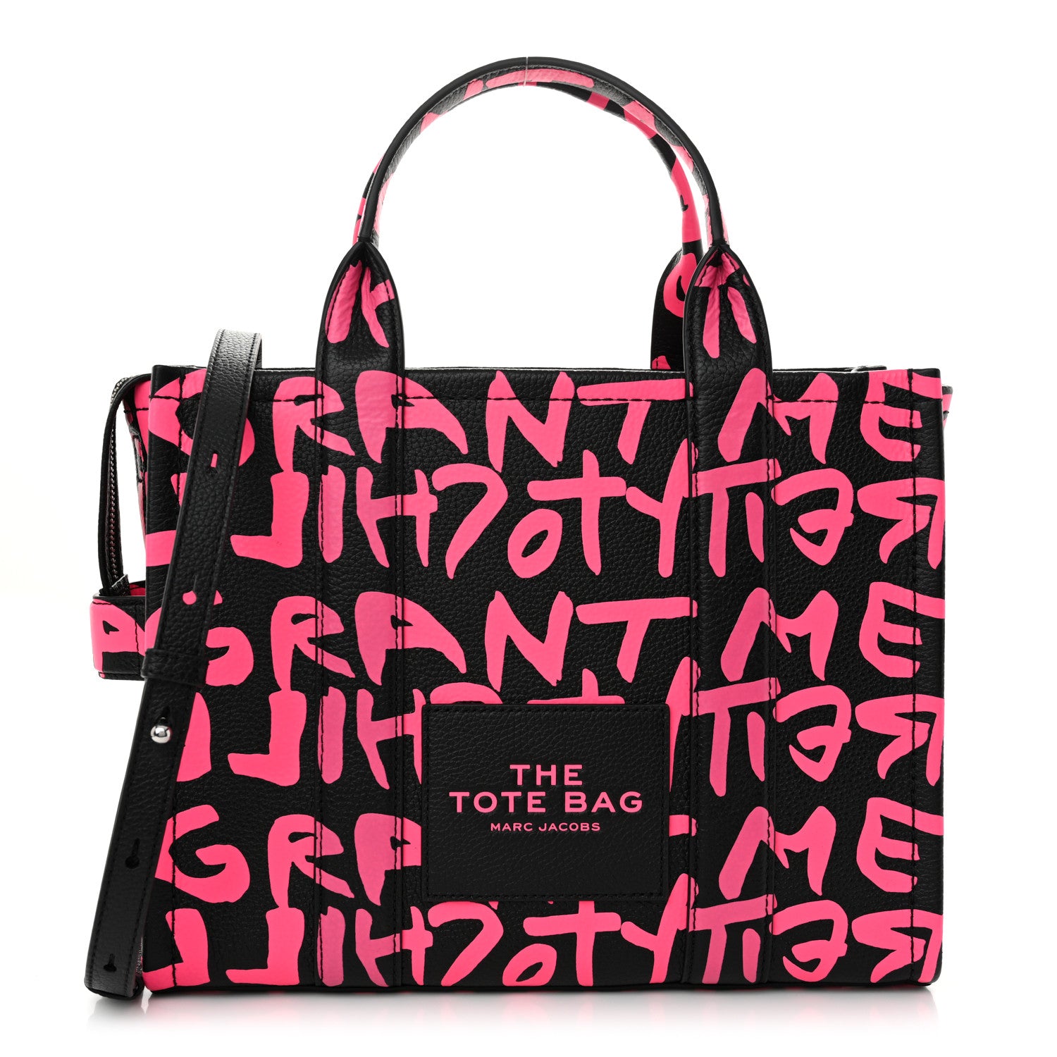 Marc Jacobs X STEPHEN SPROUSE Grained Calfskin Medium The Tote Bag Pink ...