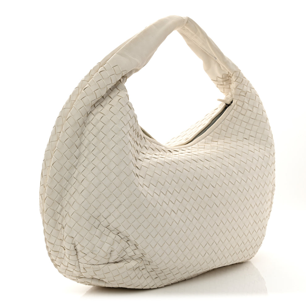 Bottega Veneta Nappa Intrecciato Large Belly Veneta Hobo White 1886714 ...