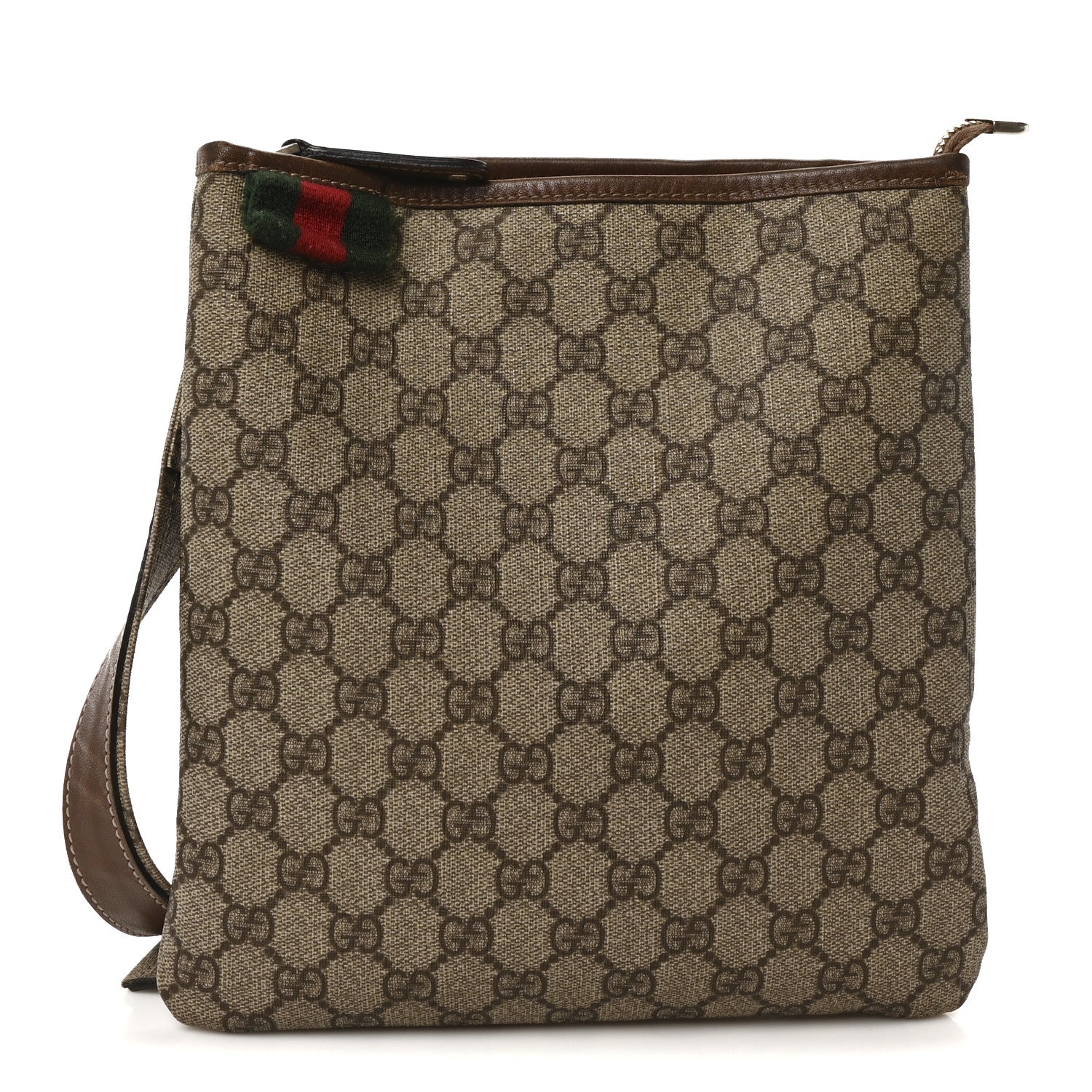 Gucci GG Plus Monogram Signature Web Loop Messenger Brown 1700939 ...