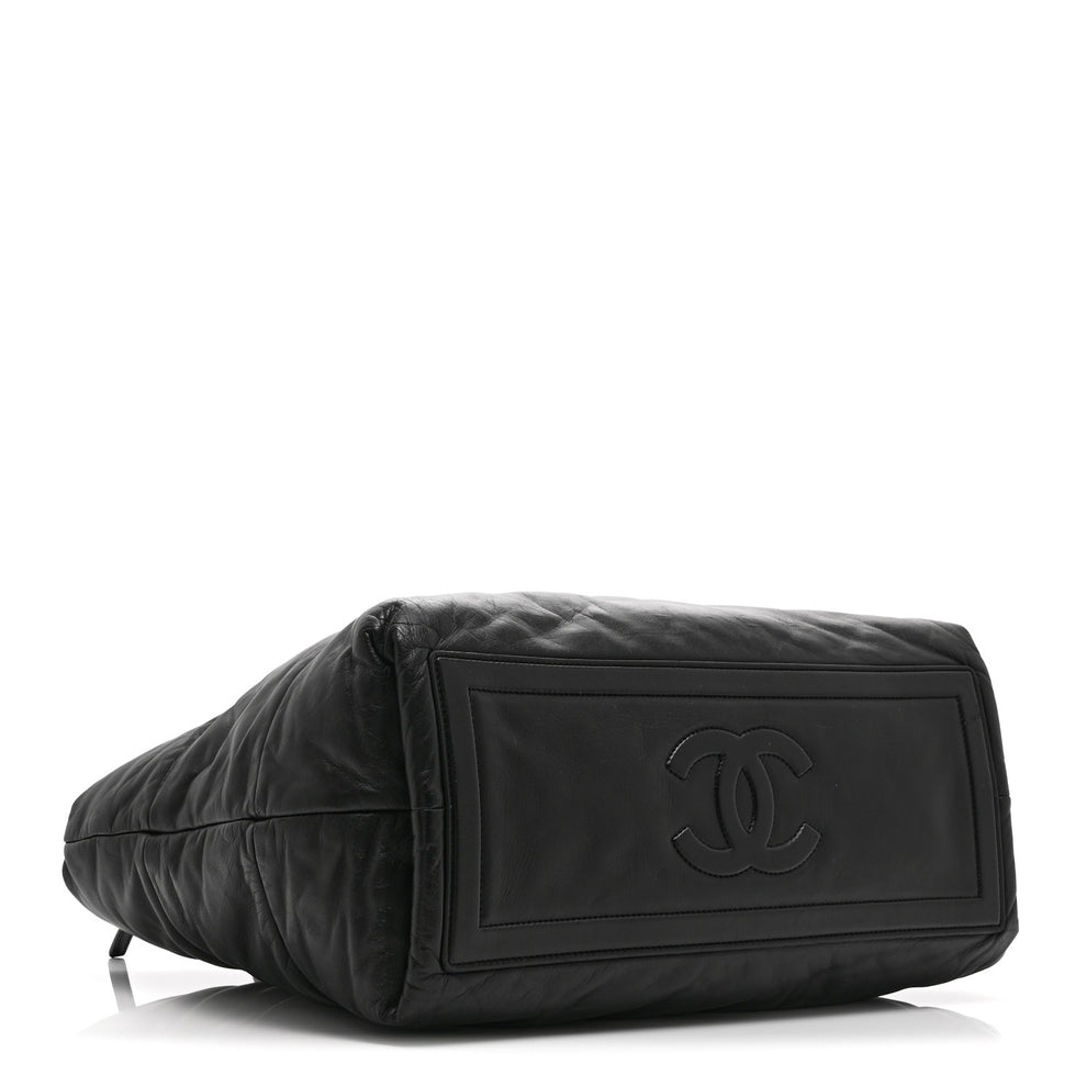 Chanel Lambskin Quilted Medium Coco Cocoon Reversible Tote Black ...