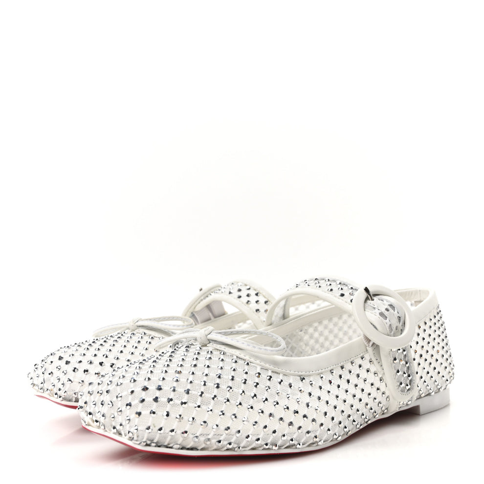 Christian Louboutin Crystal Mamastrapitina Strass Mesh Ballerina Flats ...