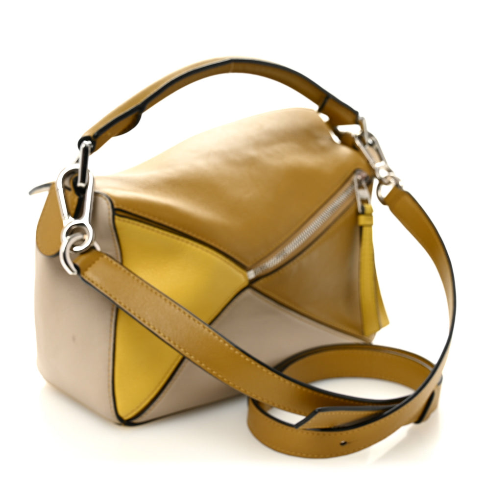 Loewe Grained Calfskin Small Puzzle Bag Ocre Yellow 1859210 – FASHIONPHILE