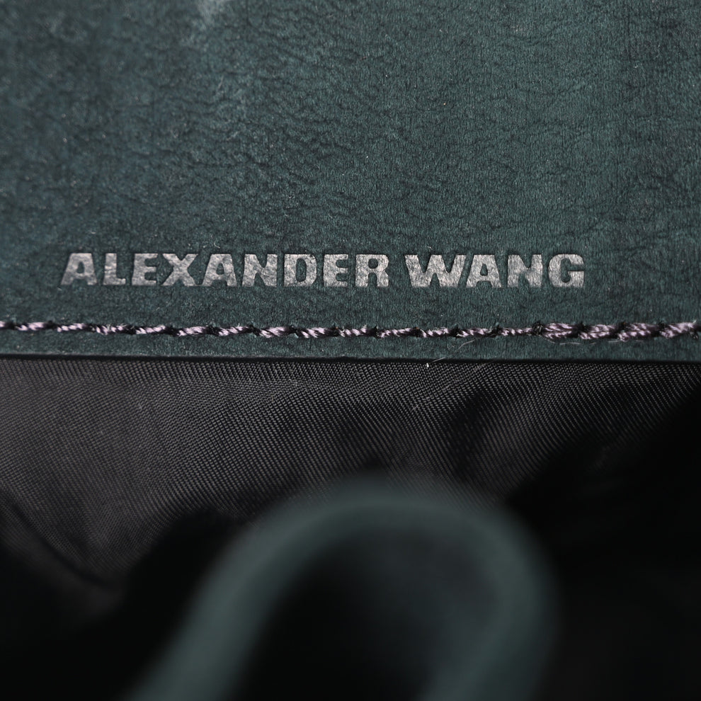 Alexander Wang Nubuck Mini Marti Backpack Green Rhodium Hardware ...