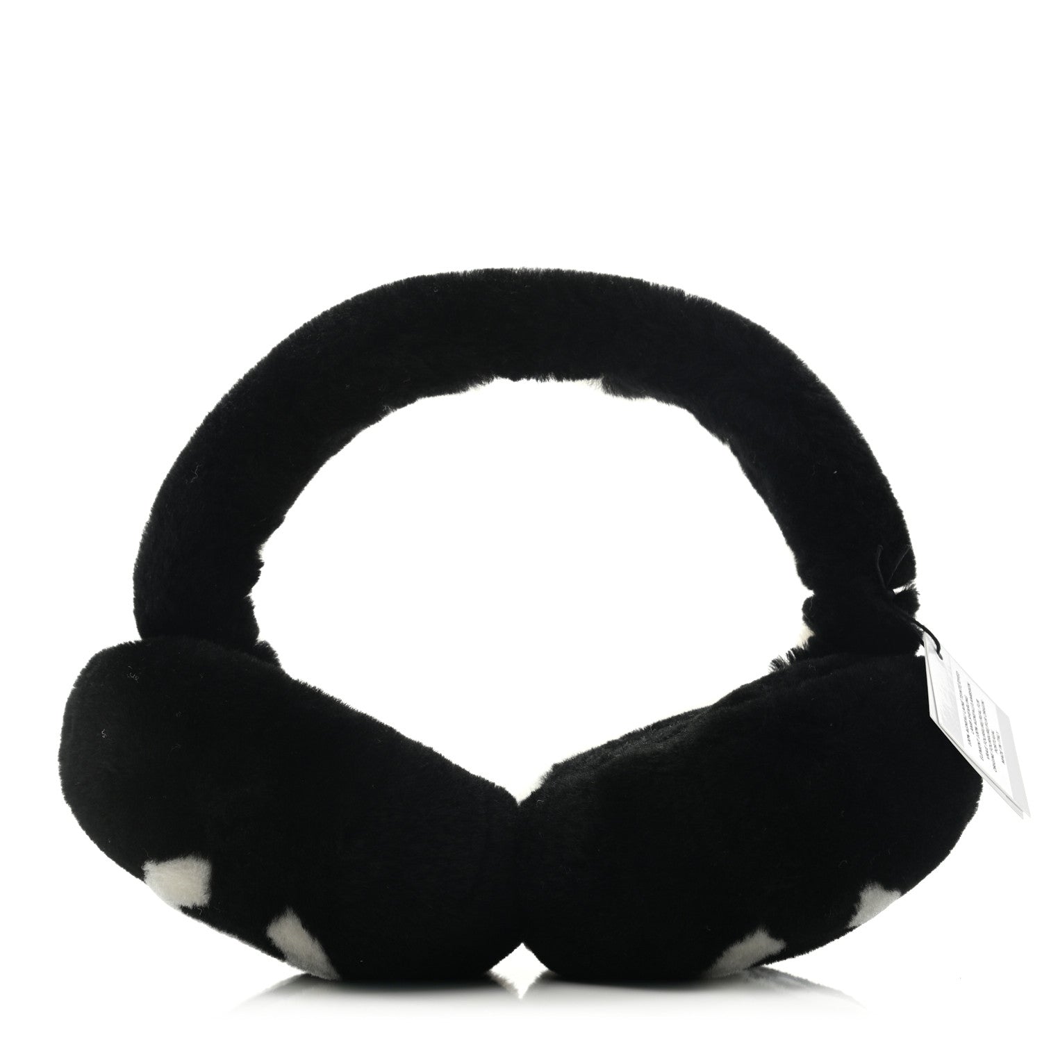 Chanel Shearling CC Ear Muffs Black White 1153994 – FASHIONPHILE