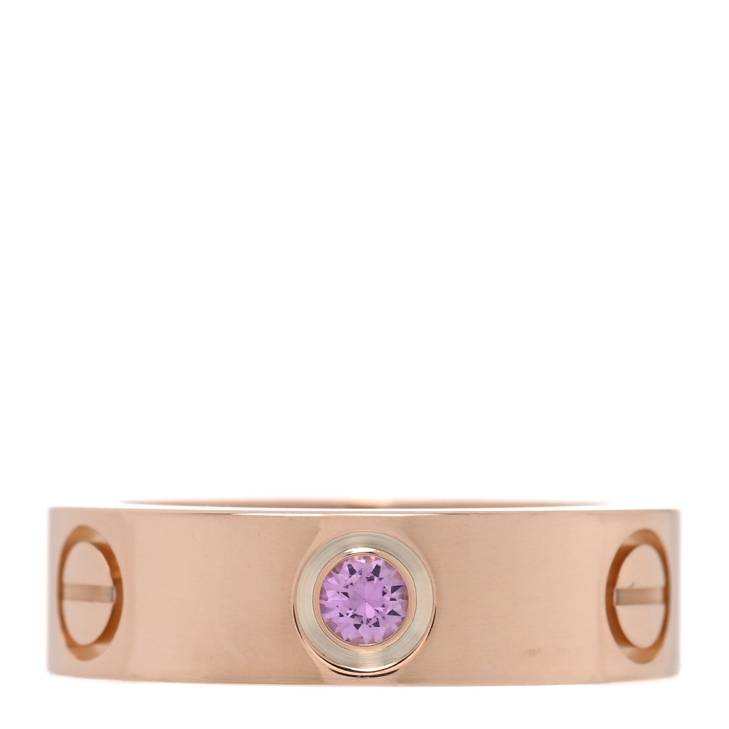 Cartier 18K Pink Gold Pink Sapphire 5.5mm LOVE Ring 50 5.25 1741713 ...