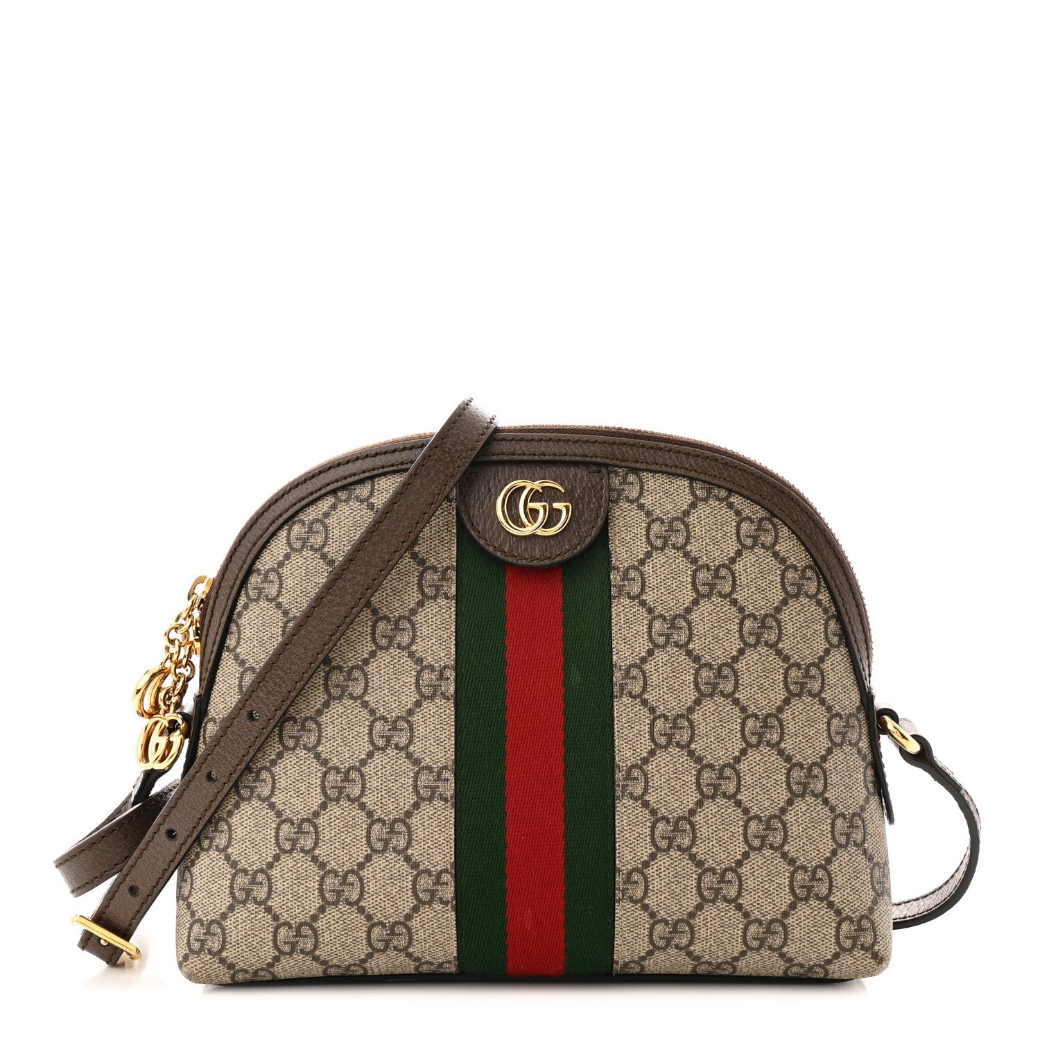 Gucci GG Supreme Monogram Textured Dollar Calfskin Web Small Ophidia ...
