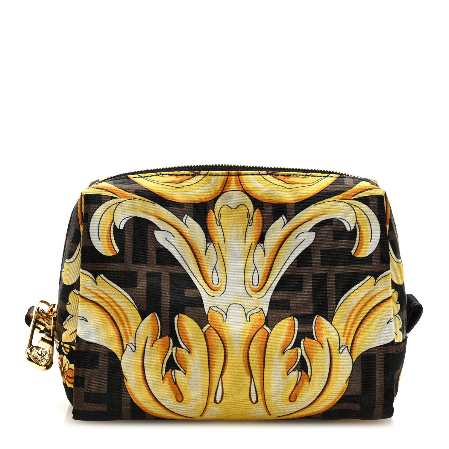 Fendi X VERSACE Nylon Fendace FF Baroque Print Small Trapezoid Beauty ...