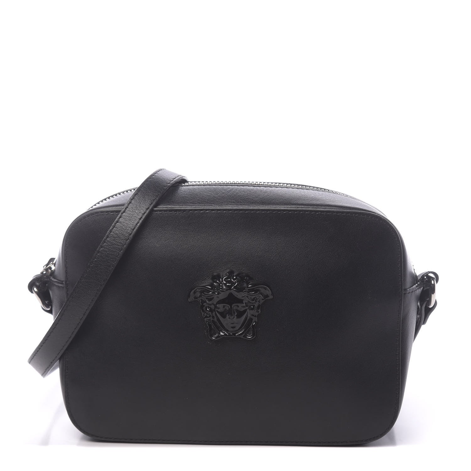 Versace Calfskin Palazzo Camera Bag Black 634524 – FASHIONPHILE