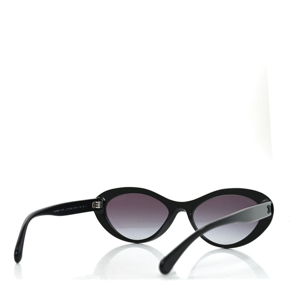 Chanel Acetate Oval Sunglasses 5416 Black Green 1889086 – FASHIONPHILE