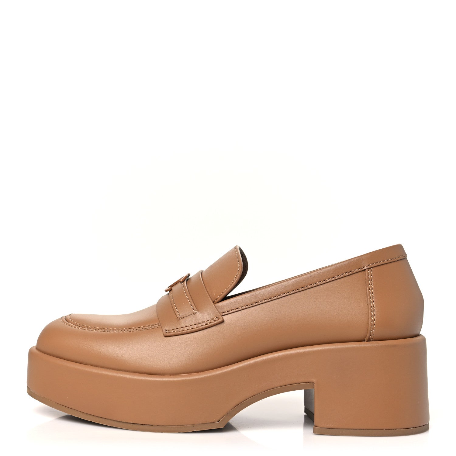 Chanel Calfskin CC Platform Loafers 39.5 Beige 1764814 – FASHIONPHILE