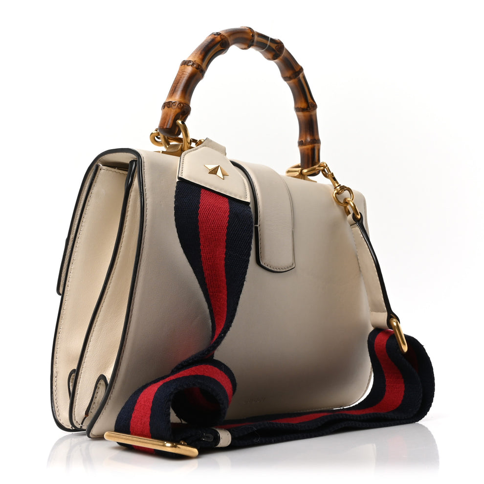 Gucci Calfskin Bamboo Web Medium Dionysus Top Handle Bag White Blue ...