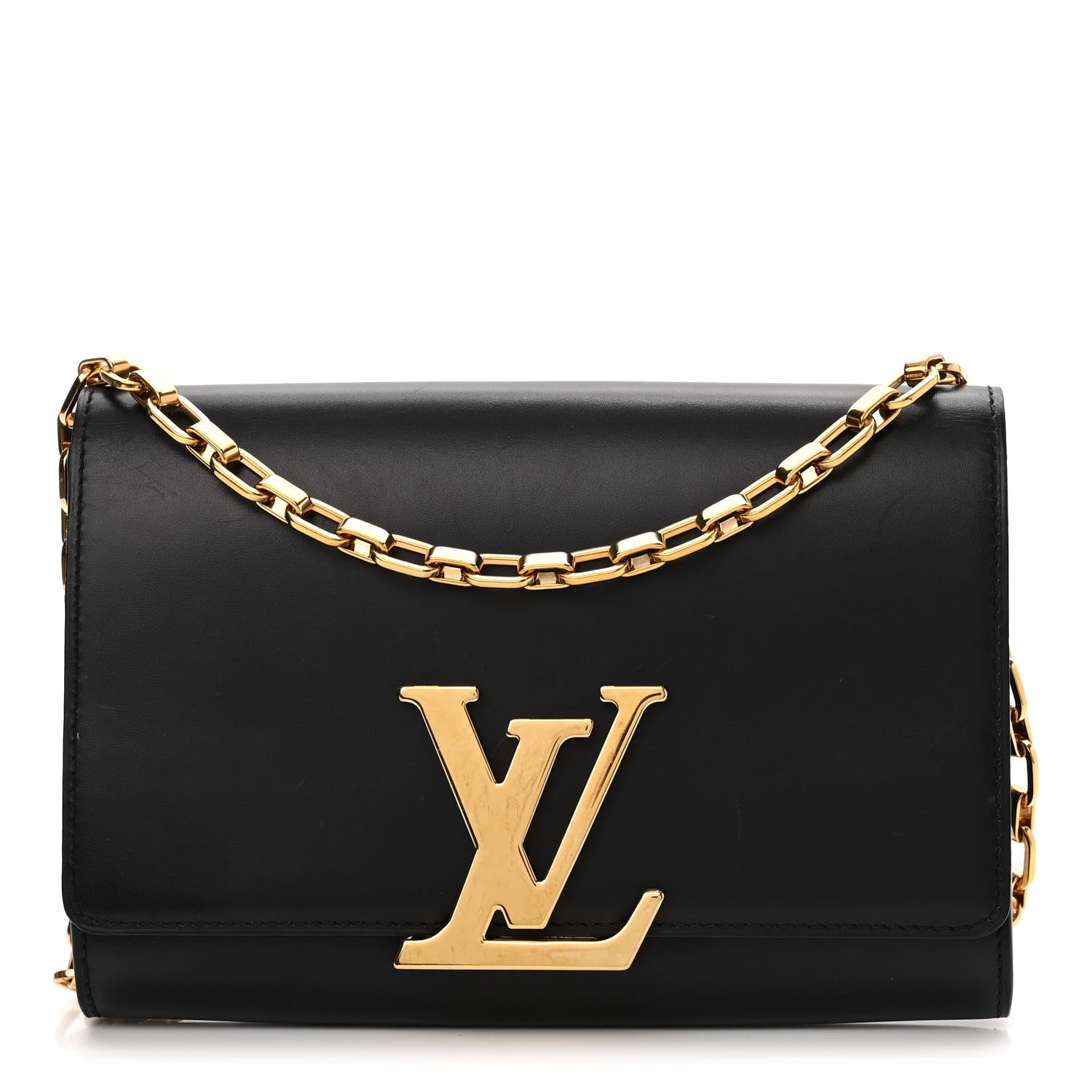 Louis Vuitton Calfskin Chain Louise MM Black 1154864 – FASHIONPHILE