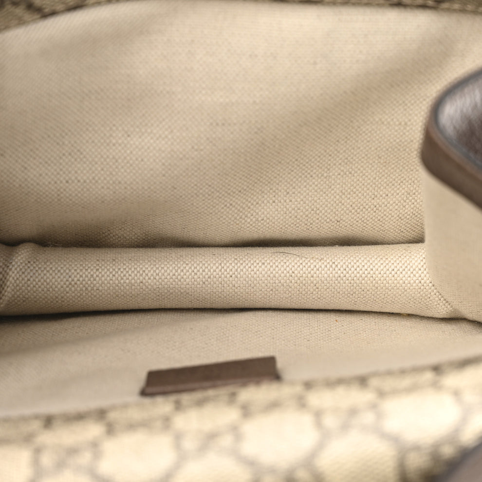 Gucci GG Supreme Monogram Web Small Neo Vintage Double Flap Messenger ...