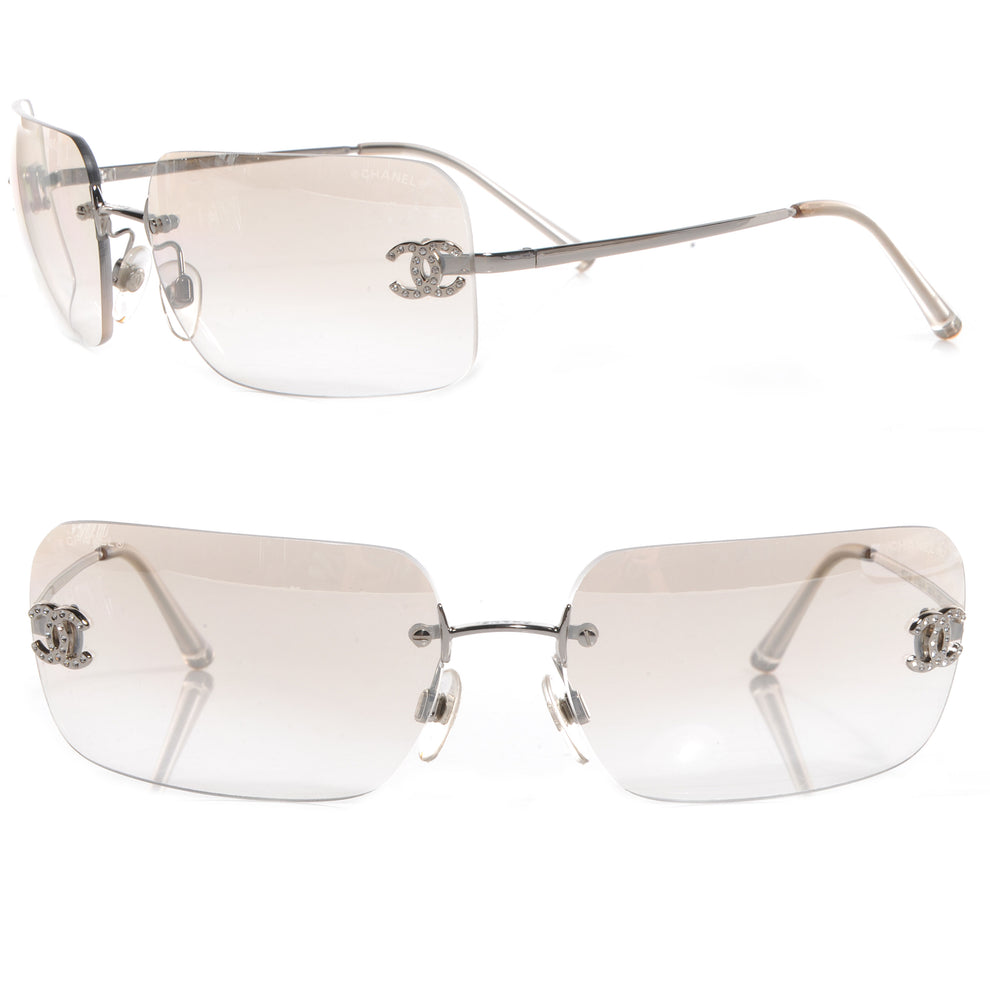 Chanel Crystal CC Logo Sunglasses 4017-D 66531 – FASHIONPHILE