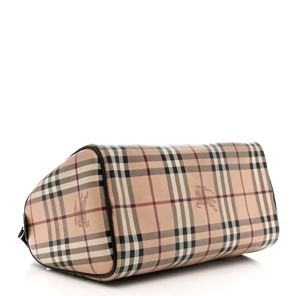 Burberry Haymarket Check Small Chester Bowling Bag Chocolate 1792187 ...