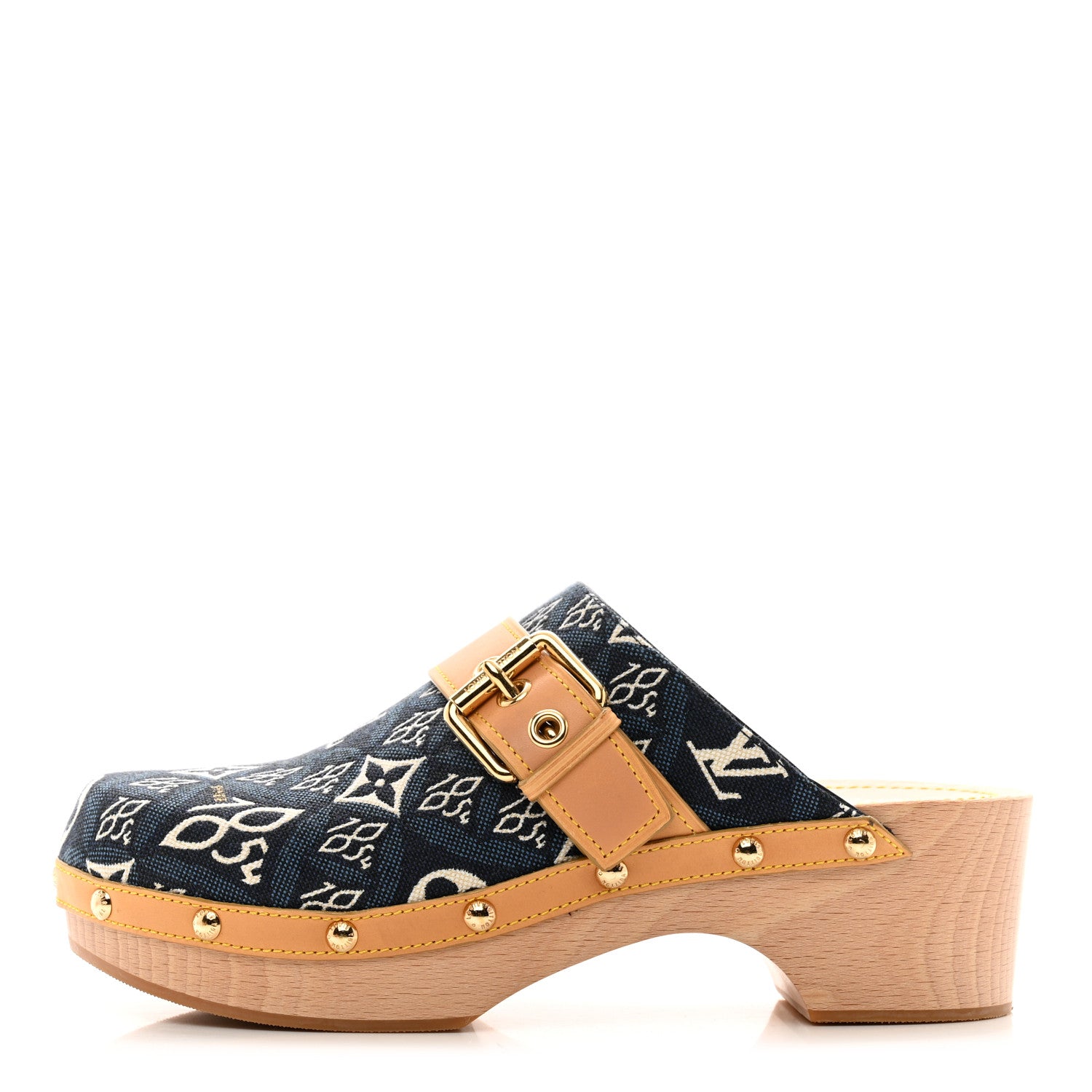 Louis Vuitton Jacquard Since 1854 Cottage Clog Mules 37 Blue 1394483 ...
