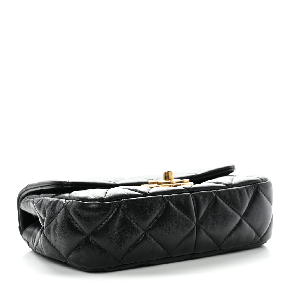 Chanel Lambskin Quilted Mini Flap Black 1820793 – FASHIONPHILE