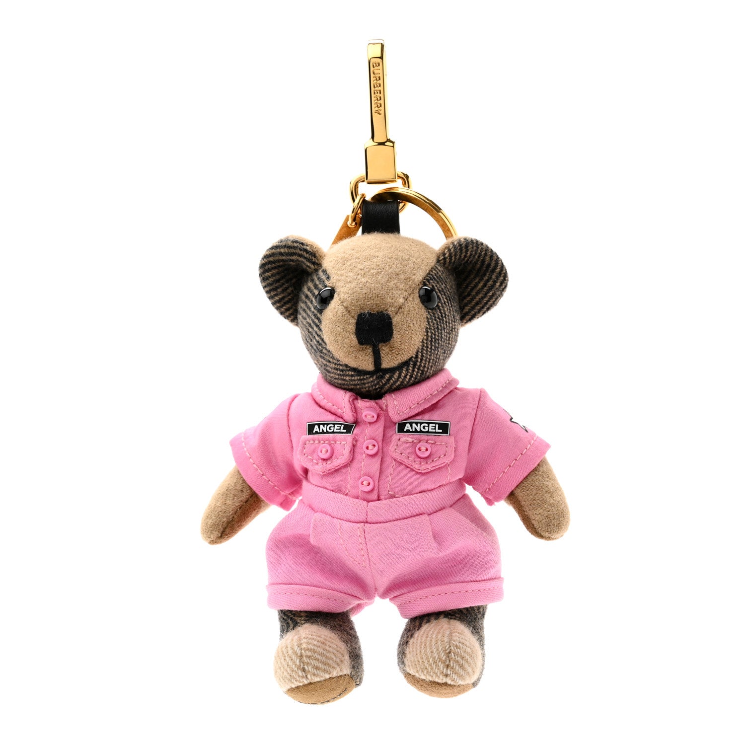 Burberry Cashmere Thomas Angel Jacket Teddy Bear Keychain Charm Pink ...