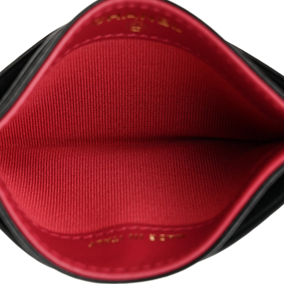 Chanel Lambskin Quilted Chanel 19 Card Holder Black 1795628 – FASHIONPHILE