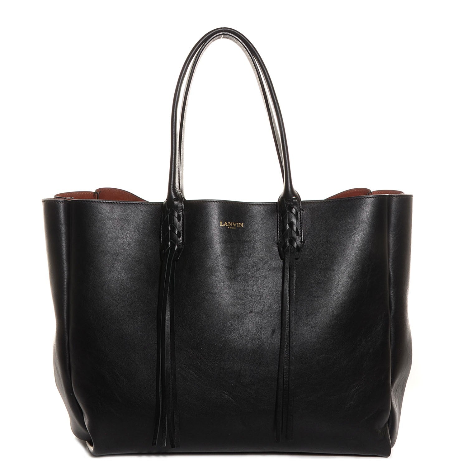Celine LANVIN Calfskin Extra Large Shopper Bag Black 97723 – FASHIONPHILE