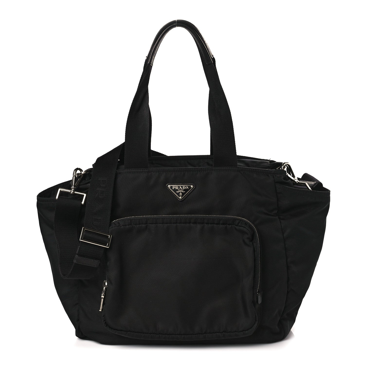 Prada Tessuto Nylon Vela Diaper Bag Black 1262719 – FASHIONPHILE
