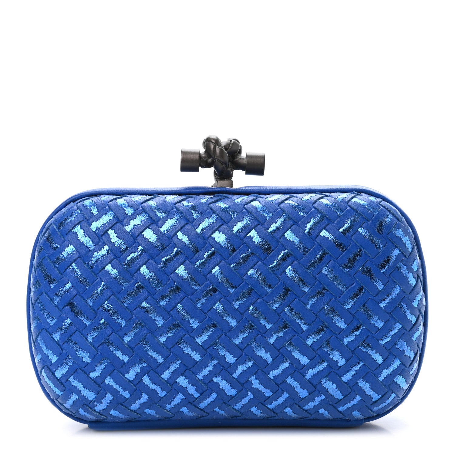 Bottega Veneta Nappa Intrecciato Metallic Placcato Knot Clutch Signal ...
