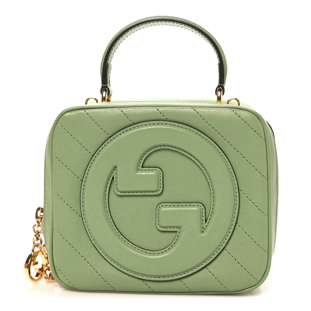 Gucci Sakai Be Green Calfskin Diagonal Stitched Small Blondie Shoulder ...