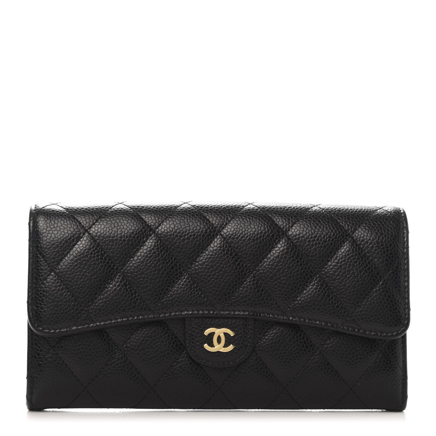 Chanel Caviar Quilted Large Gusset Flap Wallet Black 642534 – FASHIONPHILE