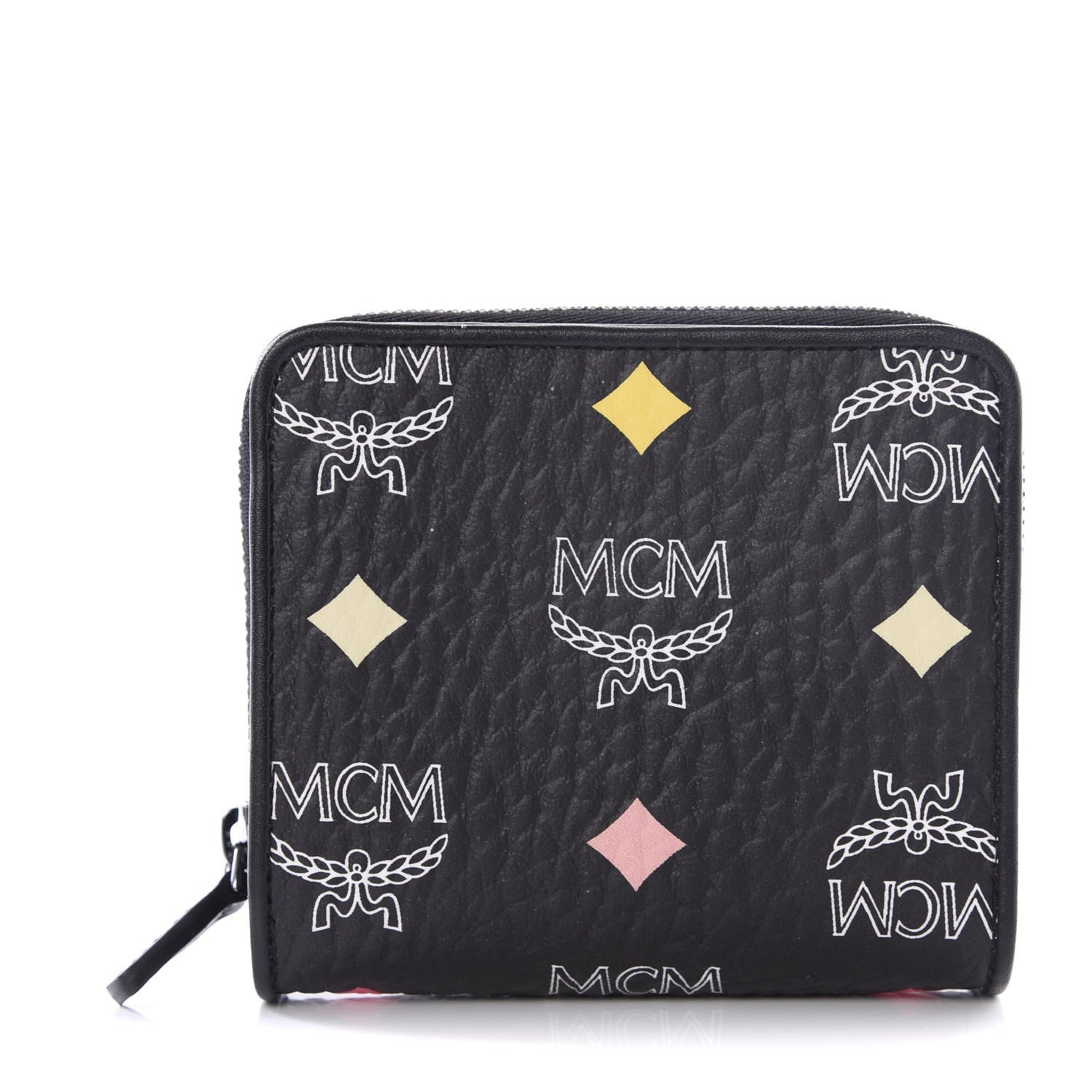 MCM Skyoptic Visetos Mini Zip Around Wallet Black 593805 – FASHIONPHILE