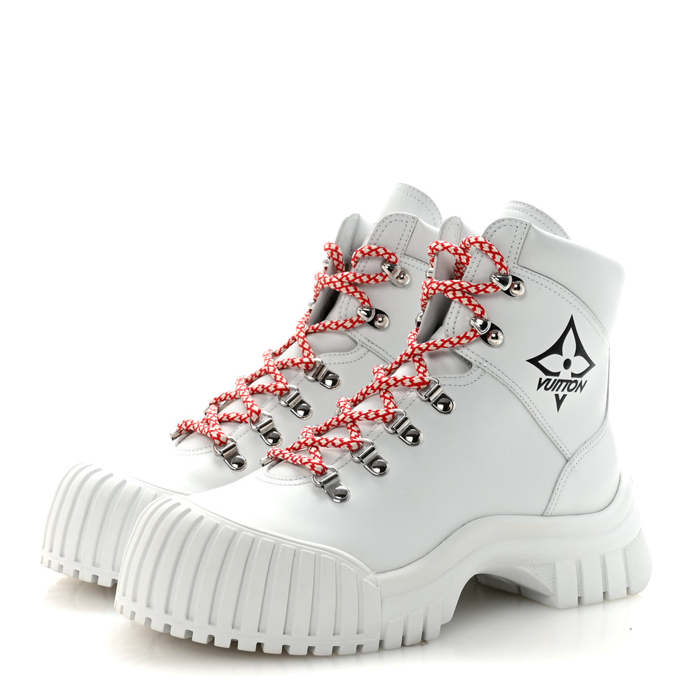 Louis Vuitton Calfskin Ruby Flat Ranger Boots 38 White 1826244 ...