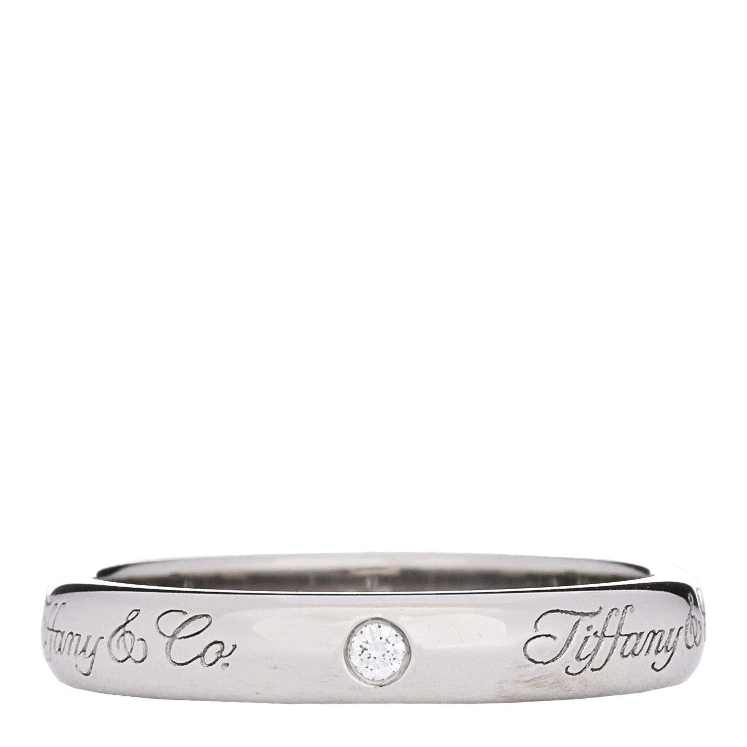 Tiffany Platinum Diamond 3mm Notes Ring 48 4.5 1660085 – FASHIONPHILE