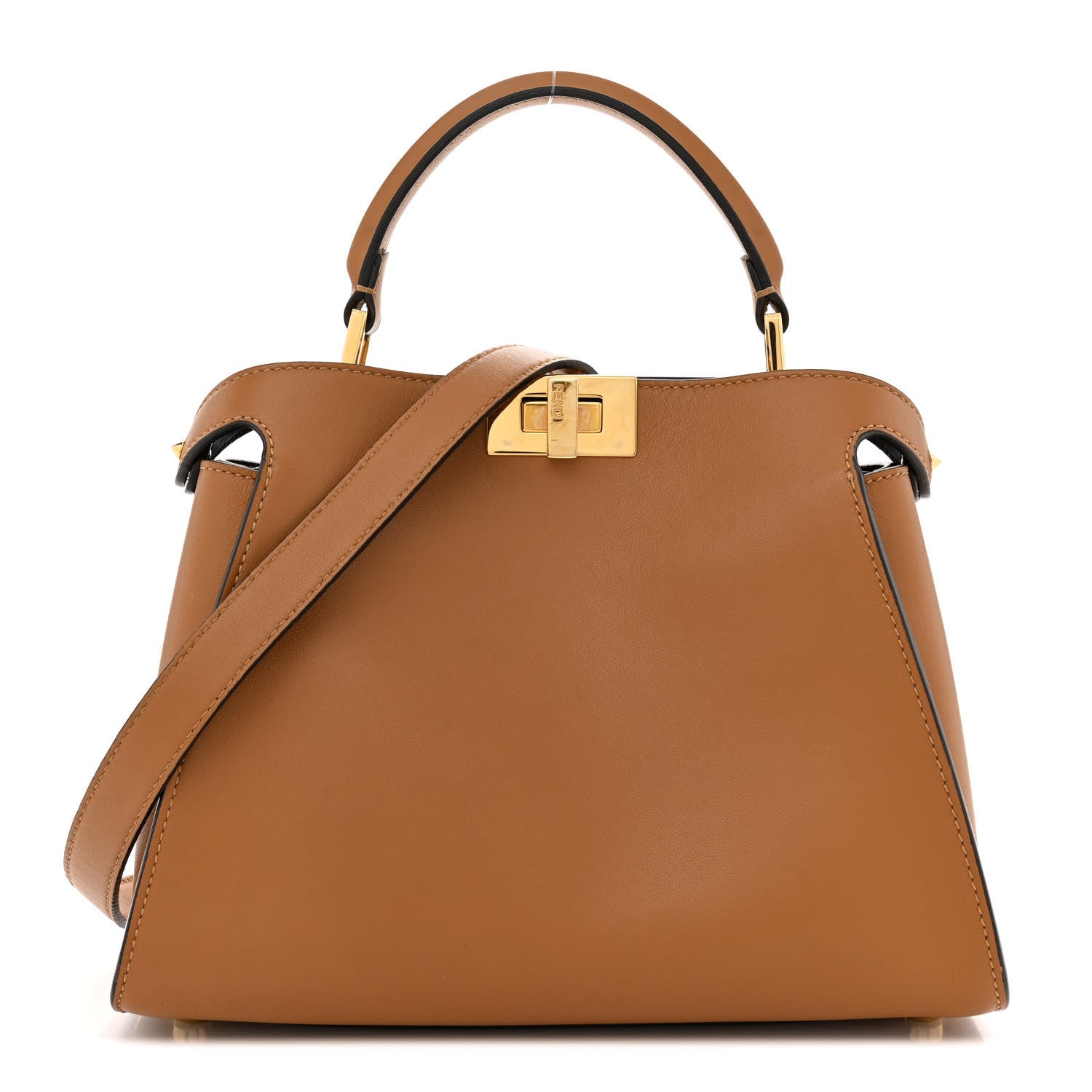 Fendi Vitello Tahiti Burro Medium Peekaboo Iconic Essentially Satchel ...