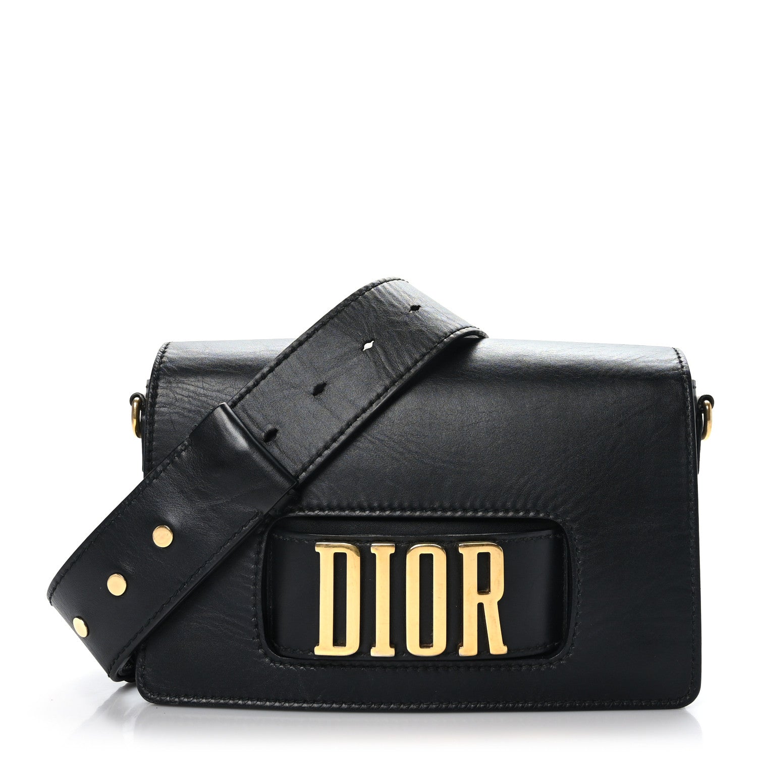 Christian Dior Smooth Calfskin Dio(r)evolution Flap Bag Black 1349505 ...