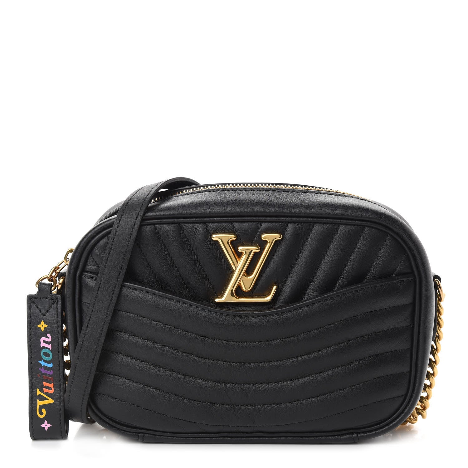 Louis Vuitton Calfskin New Wave Camera Bag Black 946478 – FASHIONPHILE