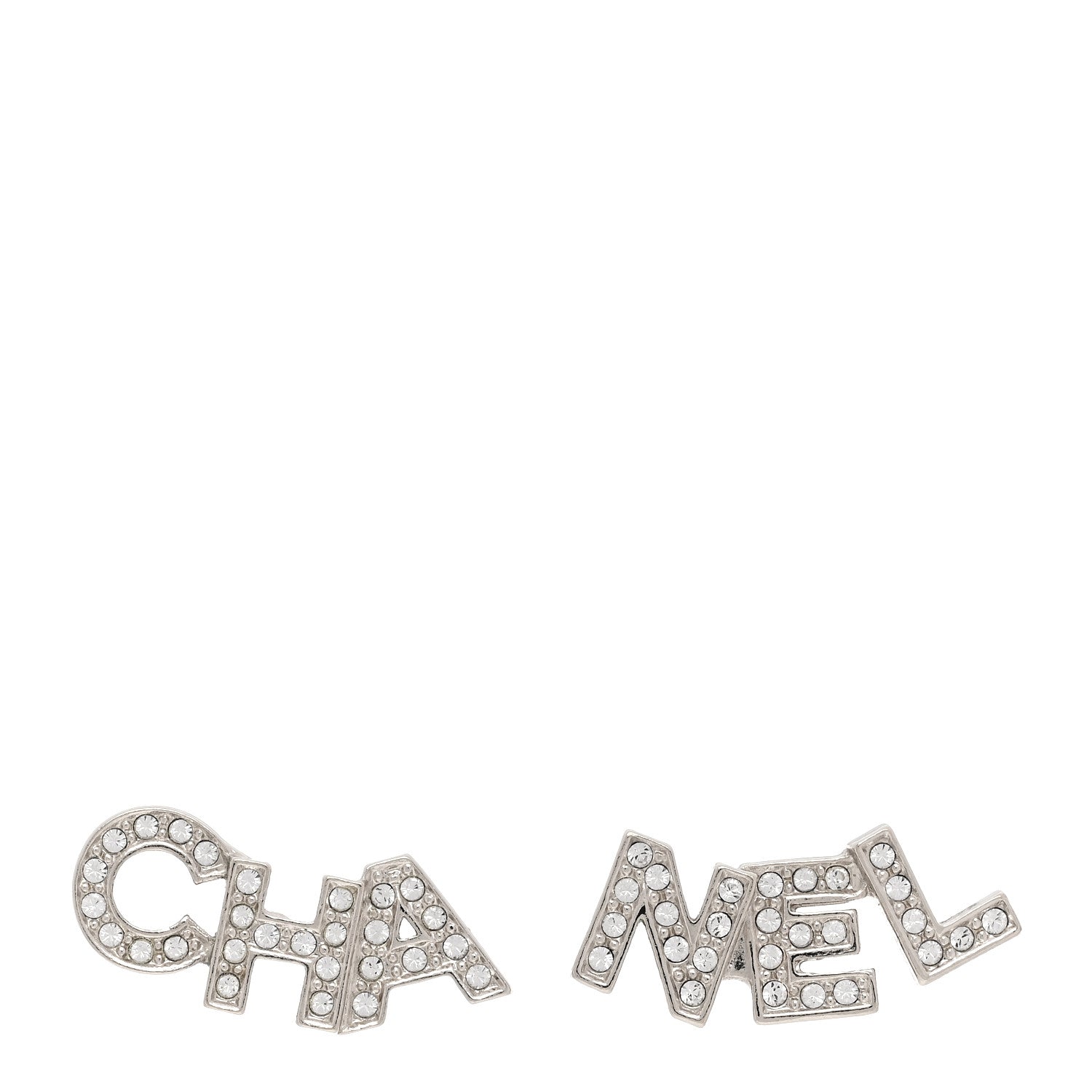 Chanel Crystal Cha-Nel Logo Earrings Gold 1670351 – FASHIONPHILE