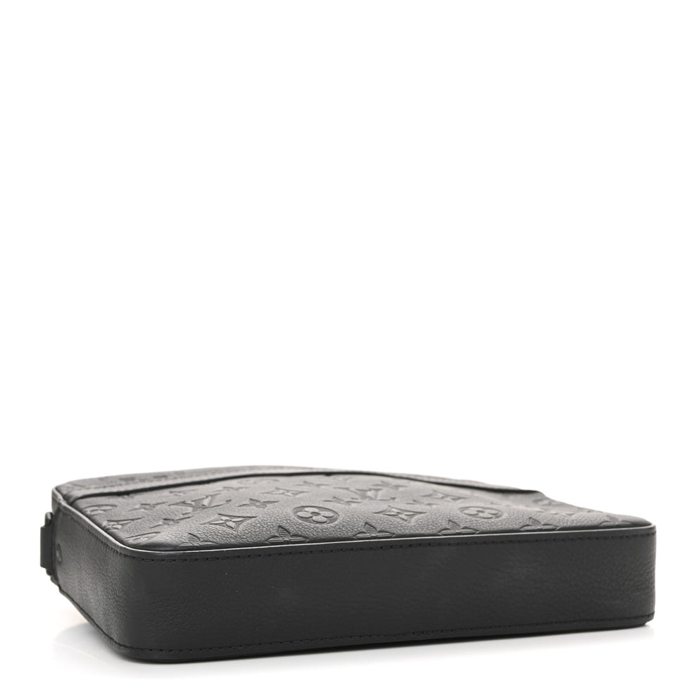 Louis Vuitton Calfskin Monogram Shadow Trio Messenger Black 1807125 ...