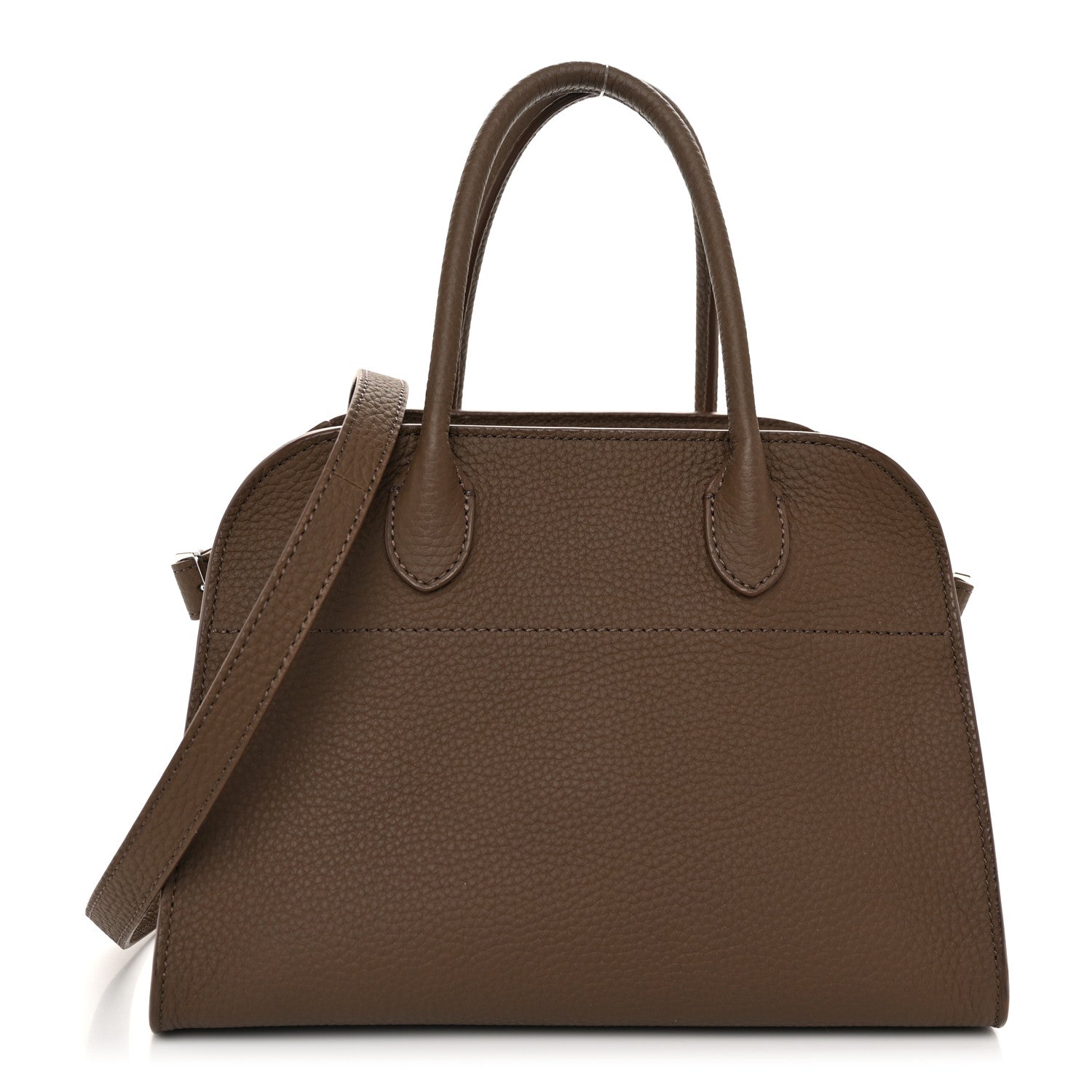 The Row Grained Calfskin Soft Margaux 10 Bag Dark Olive 1583262 ...