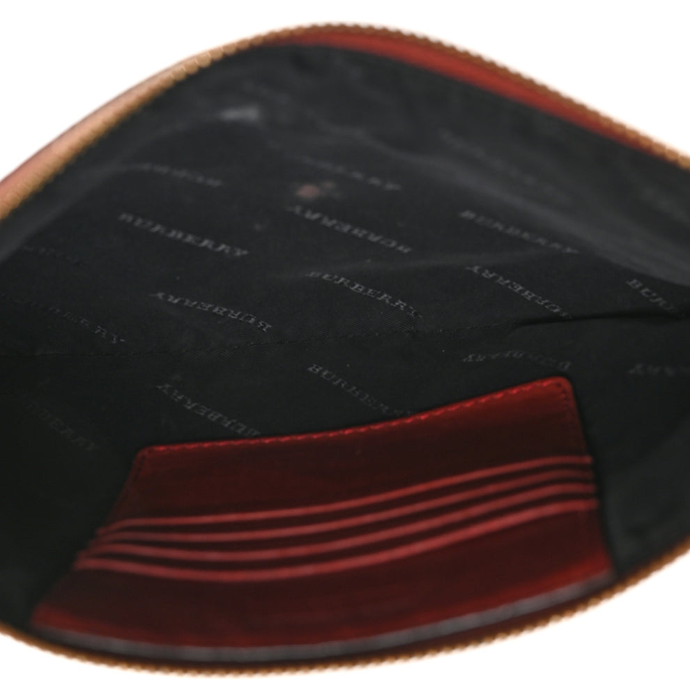 Burberry House Check Derby Peyton Crossbody Clutch Bag Red 1789117 ...