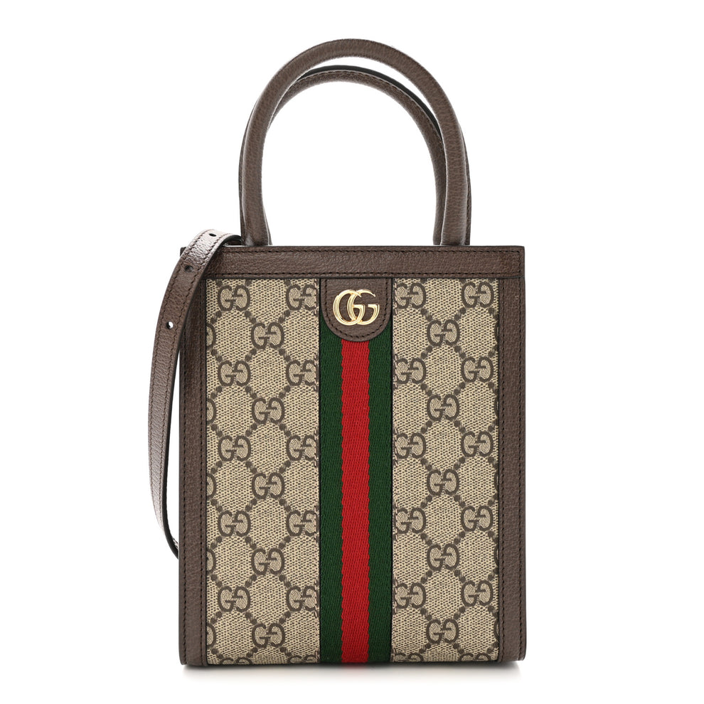 Gucci GG Supreme Monogram Textured Dollar Calfskin Web Super Mini ...