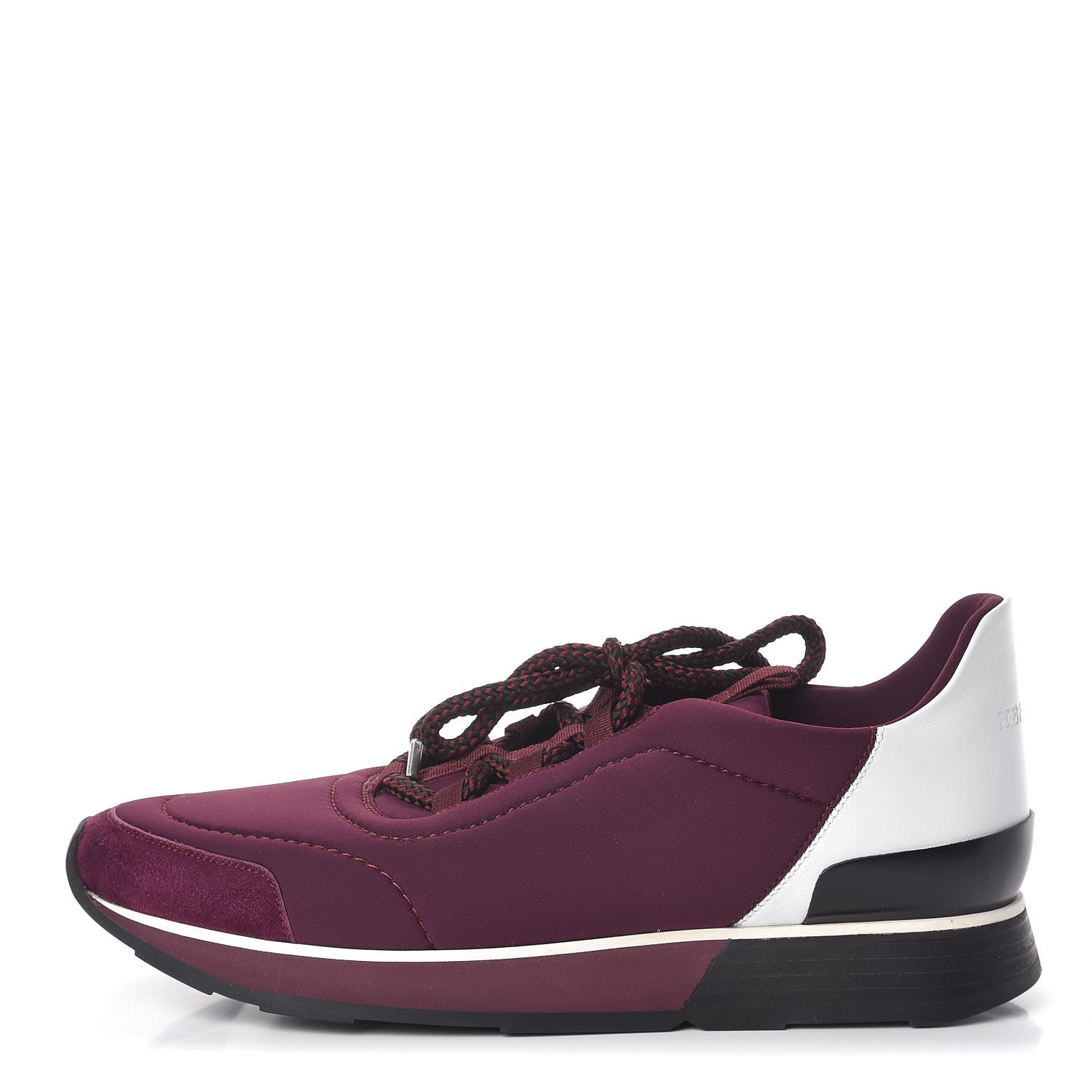 Hermes Tech Canvas Calfskin Suede Goatskin Womens Miles Sneakers 40 Lie ...
