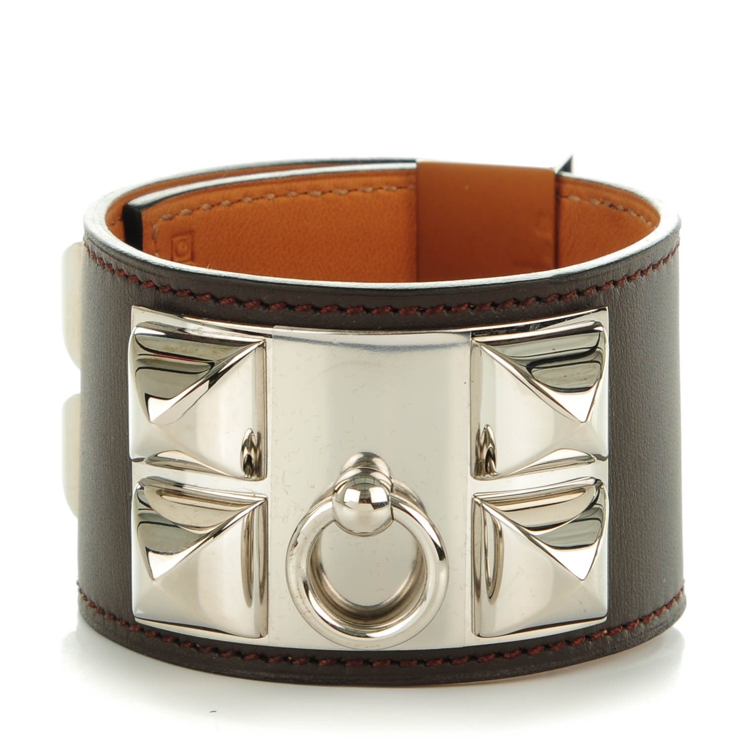 Hermes Chamonix Collier De Chien CDC Bracelet S Chocolate 142832 ...