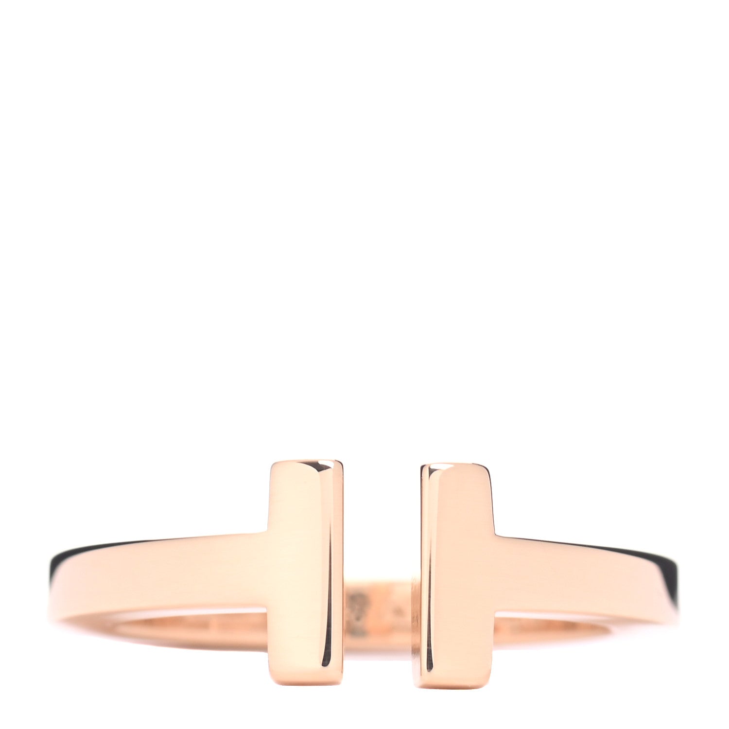Tiffany 18K Rose Gold T Square Ring 53 6.5 738102 – FASHIONPHILE