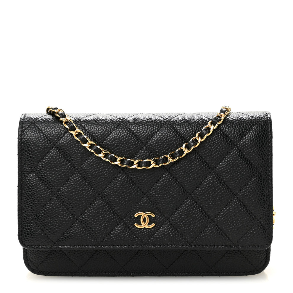 Chanel Caviar Quilted Wallet On Chain WOC Black 1785926 – FASHIONPHILE