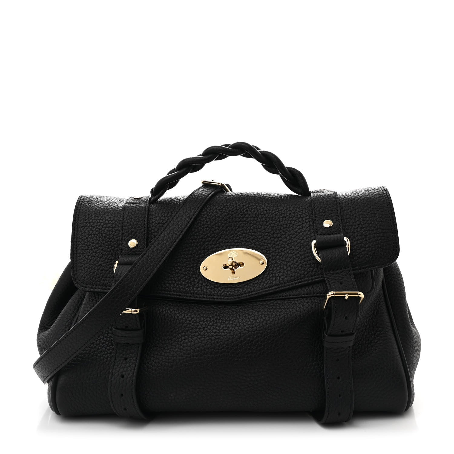 Mulberry Heavy Grain Medium Alexa Black 1710284 – FASHIONPHILE