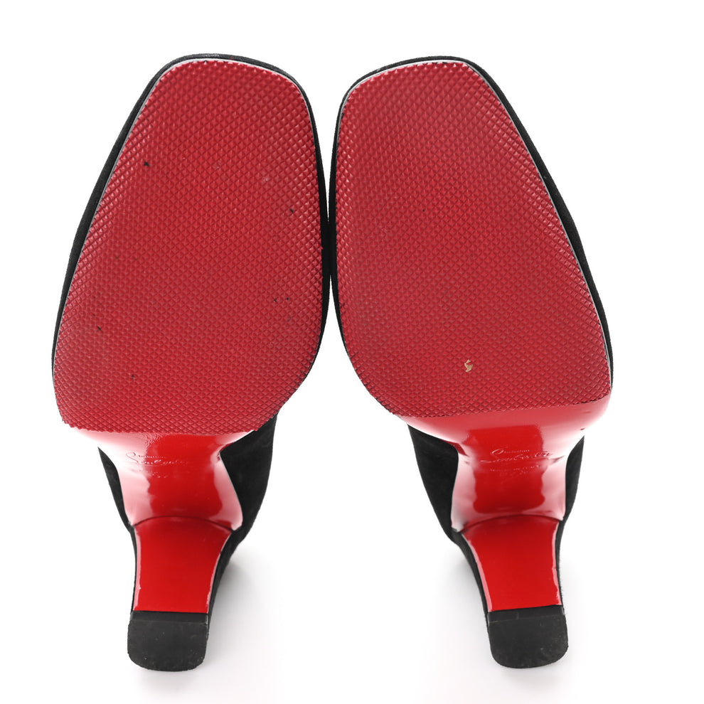 Christian Louboutin Veau Velours Viva 85 Pumps 37.5 Black 1788734 ...